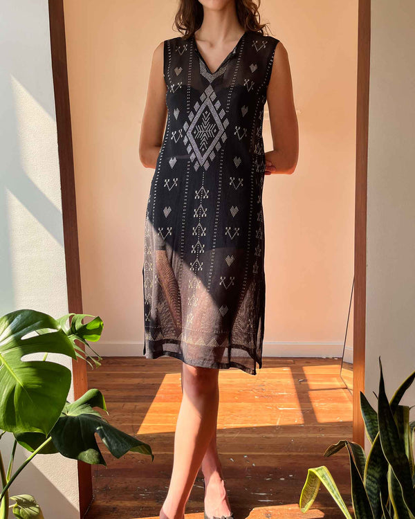 20s Black Assuit Dress | S - Lucky Vintage