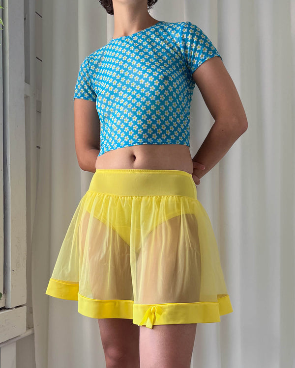 60s Sunny Yellow Panty Slip Xs Lucky Vintage