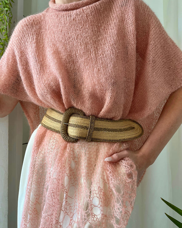 80s Woven Jute Belt - Lucky Vintage